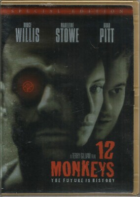 12 Monkeys DVD 2005 Bruce Willis Brad Pitt Madeleine Stowe Christopher ...