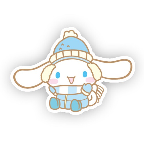 Cinnamoroll Cute Winter Coat Snow Decor Japan Cartoon Vinyl Sticker 3 ...