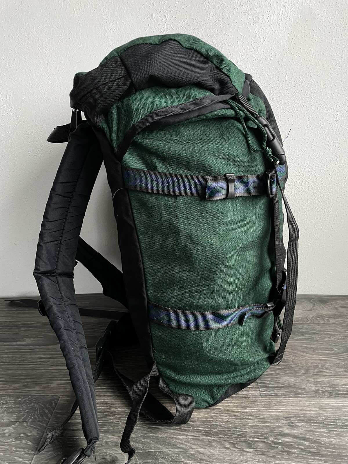 JANSPORT Backpack LARGE Hiking Trail Pack Cinch Top Mesh Pocket VTG USA ...