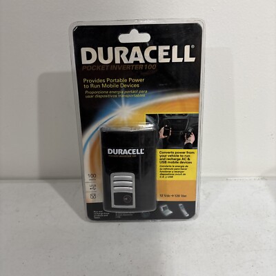 New Duracell DRINVP100 Pocket Inverter 100 USB Charger for PC Phone ...