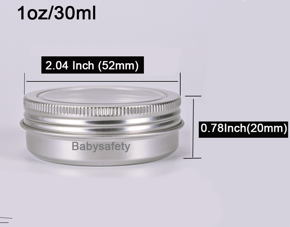 Aluminum Tin Screw Top Round Metal Container With Lid,Storage Jar ...