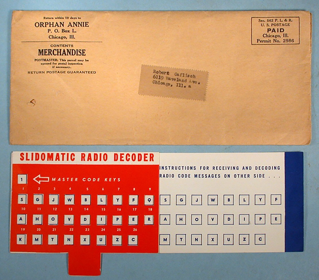 1941 Orphan Annie Secret Guard Cereal Premium w/ Mailer Decoder Snapper ...