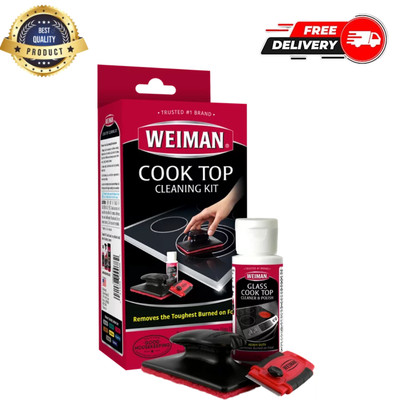 Weiman Glass Ceramic Stove Top Cooktop Surfaces Cleaner Scraper Clean ...