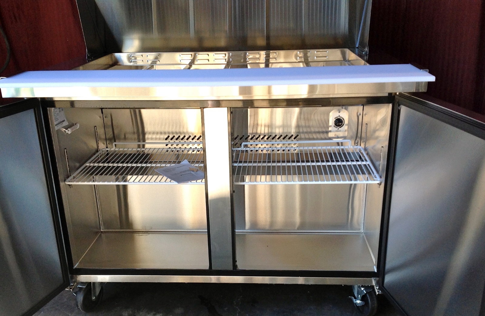 Atosa USA MSF8306GR 48" Two Section Mega Top Sandwich Prep Table 18 Pan ...