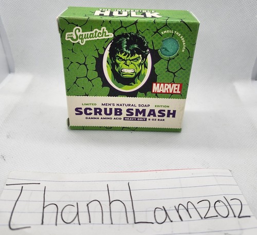 Dr. Squatch Limited Edition Marvel Avengers Soap Hulk Scrub Smash | eBay
