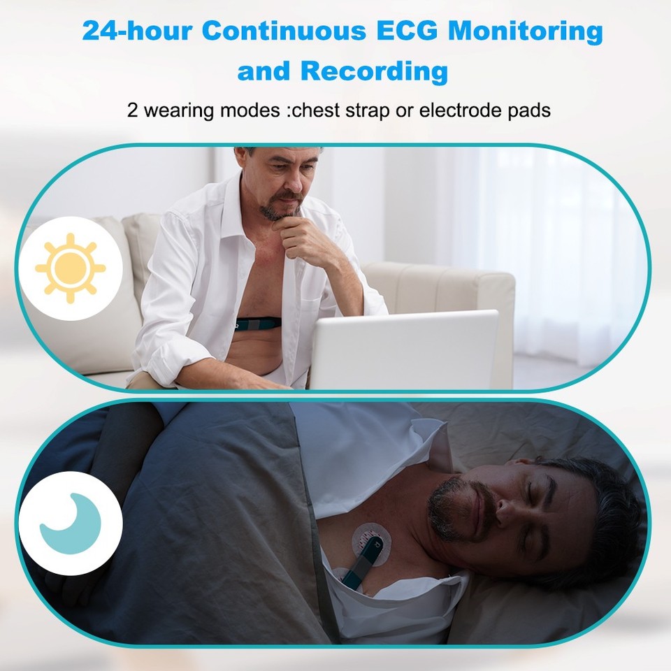 Holter Monitor 24 hours EKG Monitor ECG Recording PC Software Free AI ...