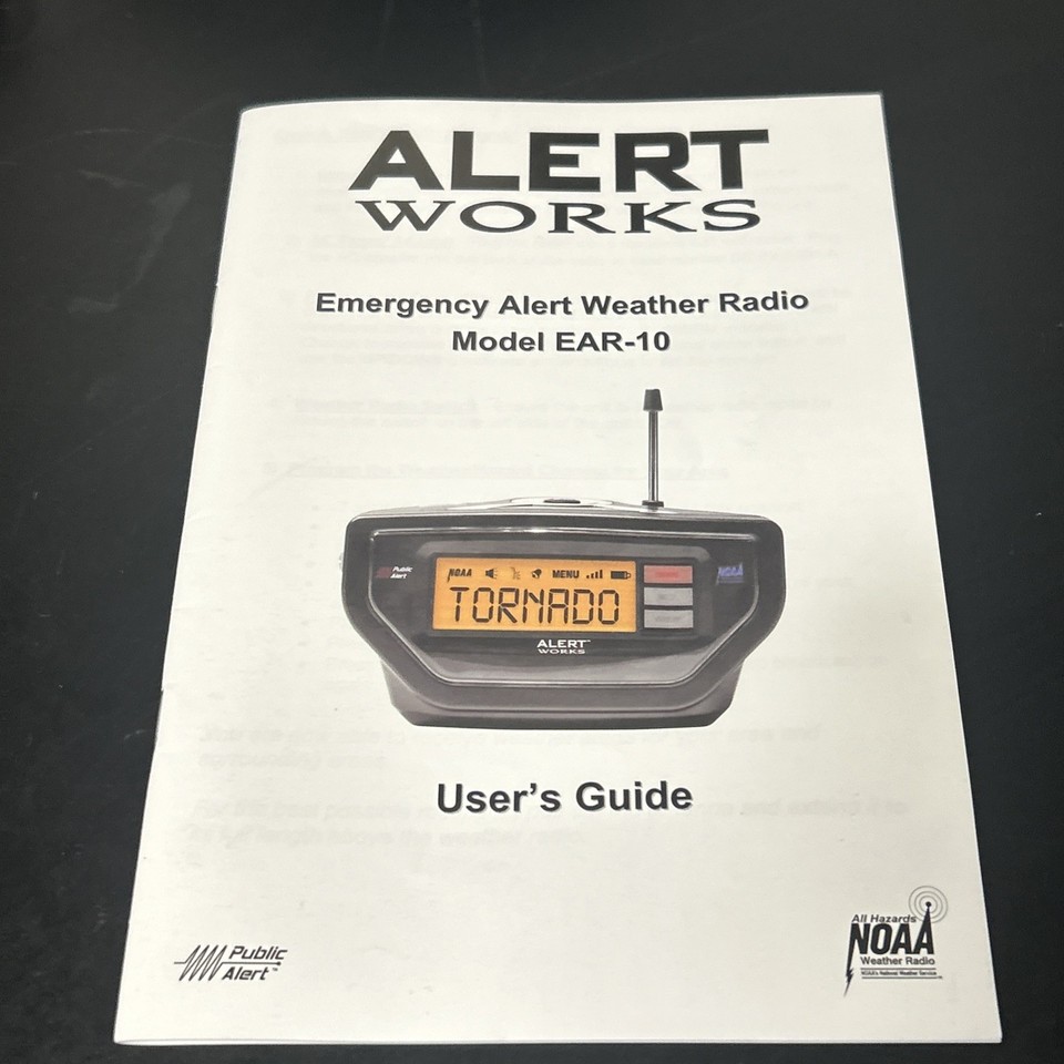 Alert Works EAR-10 NOAA Public Alert Weather Emergency Radio | eBay