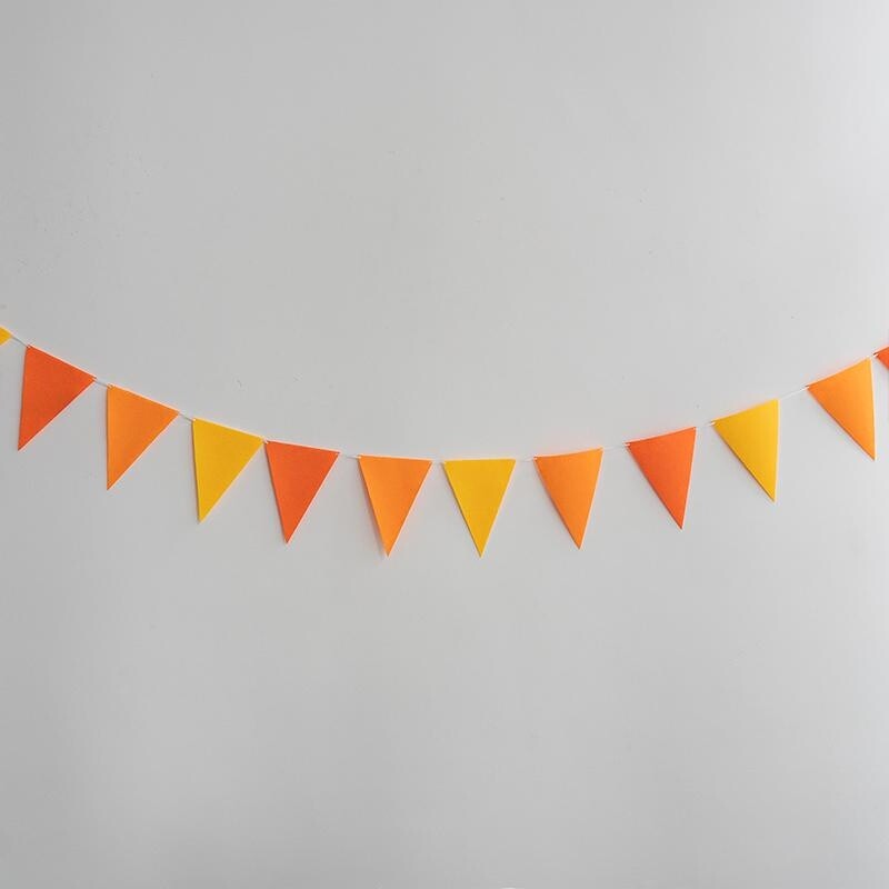 8.2ft 12Pcs Triangle Flags Felt Pendant Banner Birthday Party Festival ...