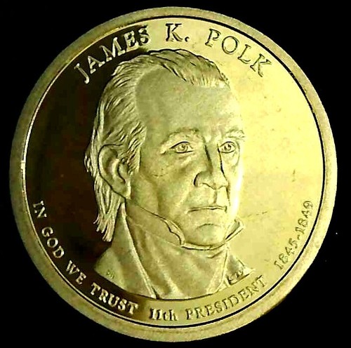2009 S $1 US Presidential Dollar Coin 11 James K Polk GDC Proof ...