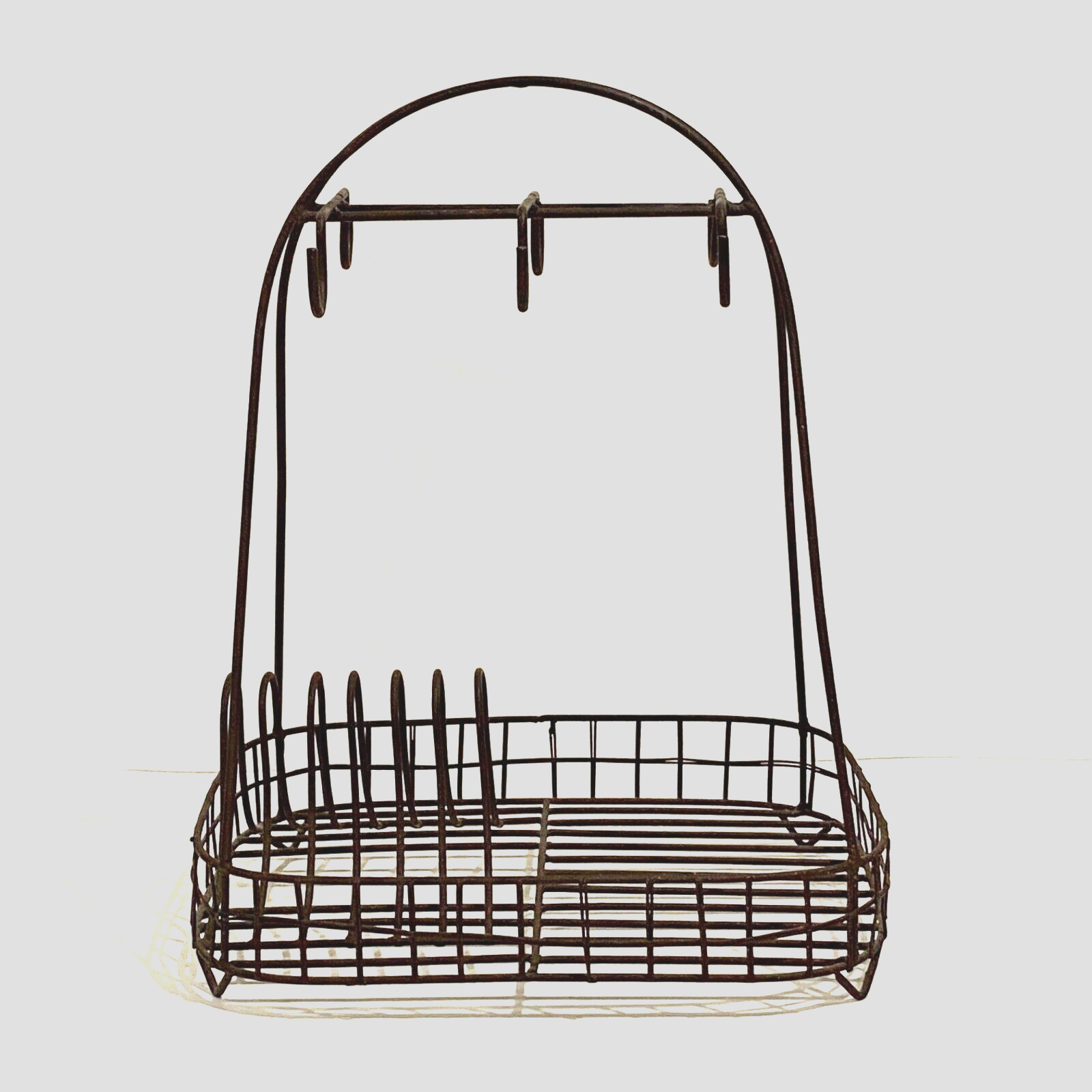 Rustic Wire Farmhouse Dish Rack 6 Place Setting Caddy Coffee Bar ...