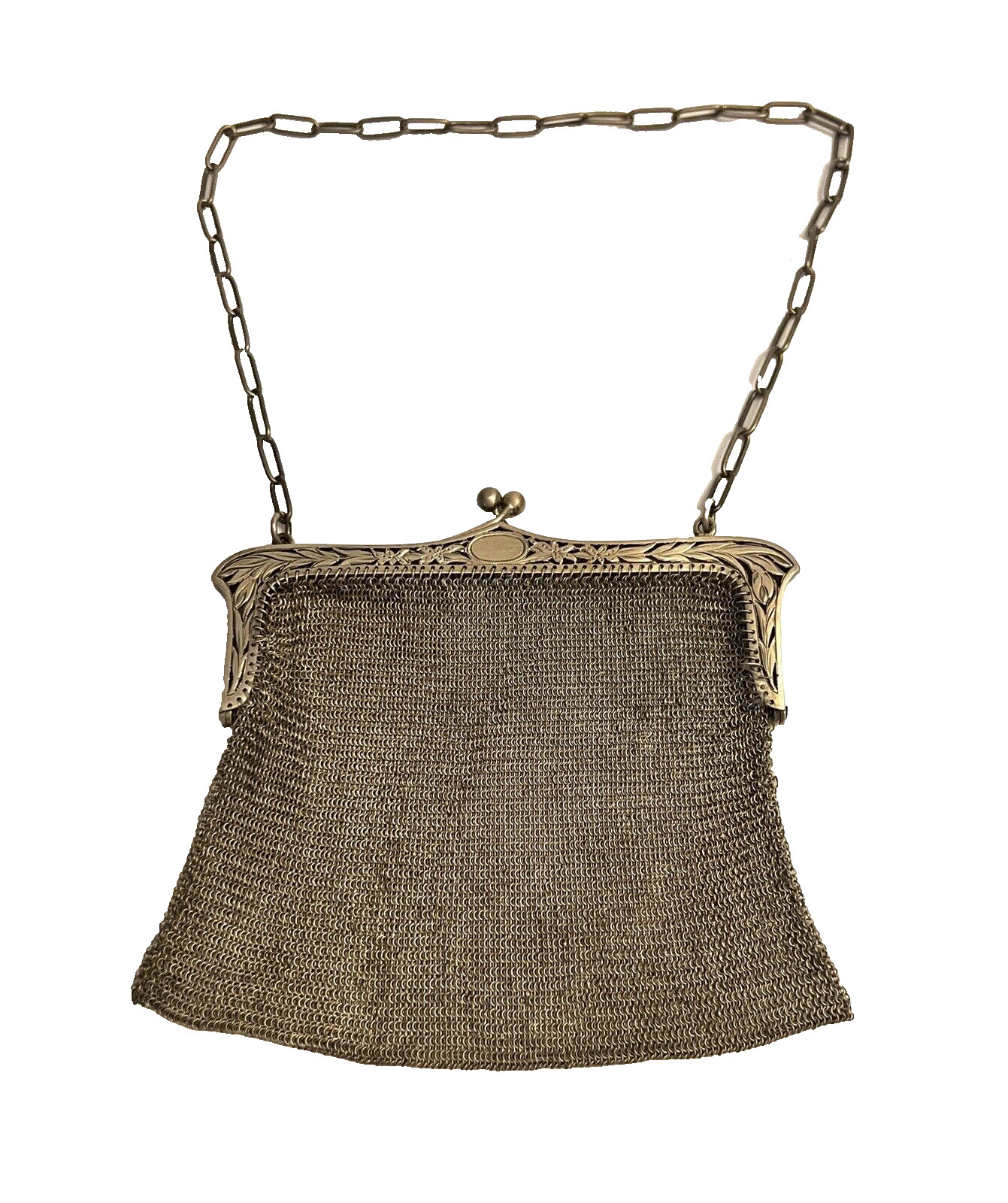 Estate Antique Sterling Silver Germany Mesh Purse 166… - Gem