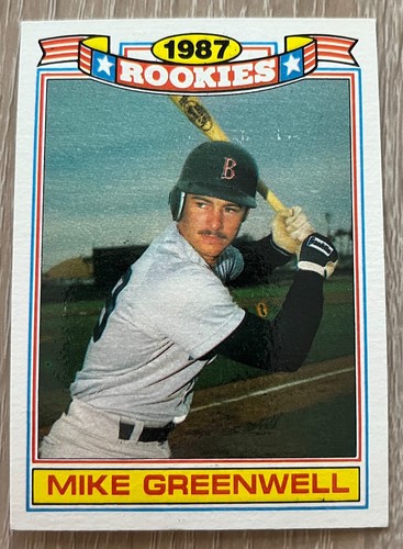 1988 TOPPS BASEBALL 1987 ROOKIES COMMEMORATIVE SET MIKE GREENWELL CARD ...
