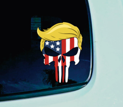 Skull Punisher Trump America Vinyl Car Window Political Sticker | eBay