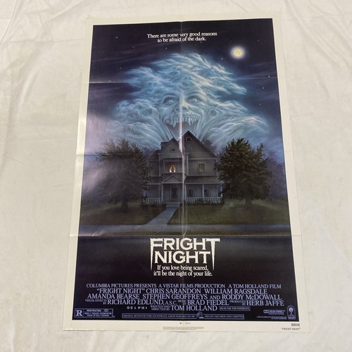 FRIGHT NIGHT 1985 ORIGINAL ONE SHEET MOVIE POSTER EXCELLENT CONDITION ...