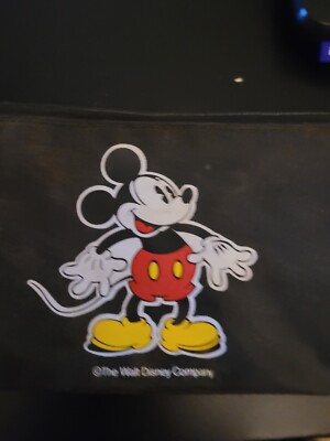 Rare 1995 - 1999 Mickey & Co. Black Vinyl Mickey Mouse Pencil Case ...