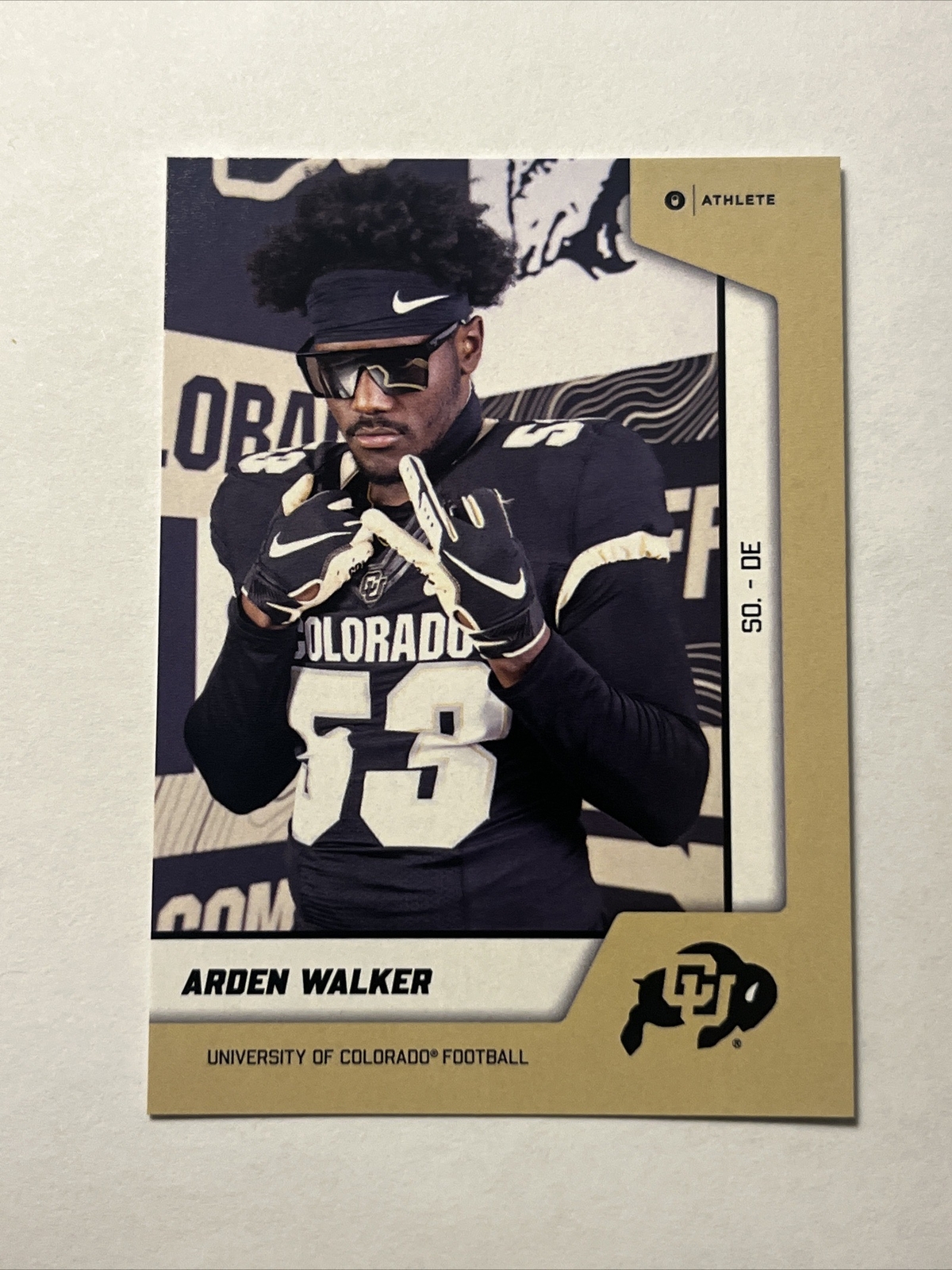 2023 ONIT Athlete Arden Walker Colorado Buffaloes Football Card NIL #53 ...
