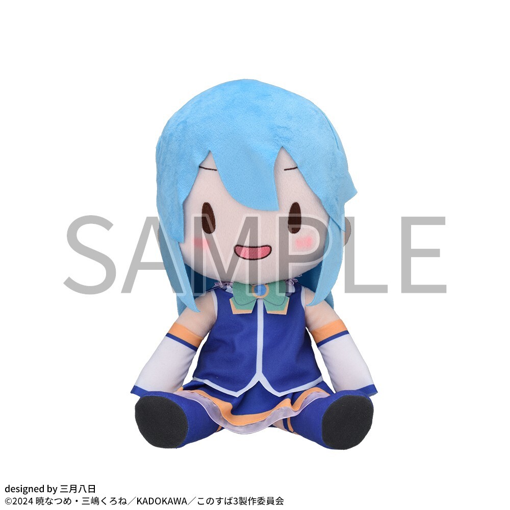 Konosuba season 3 Aqua Fuwa Puchi L Plush Toy Doll 27cm New SEGA 2024 ...