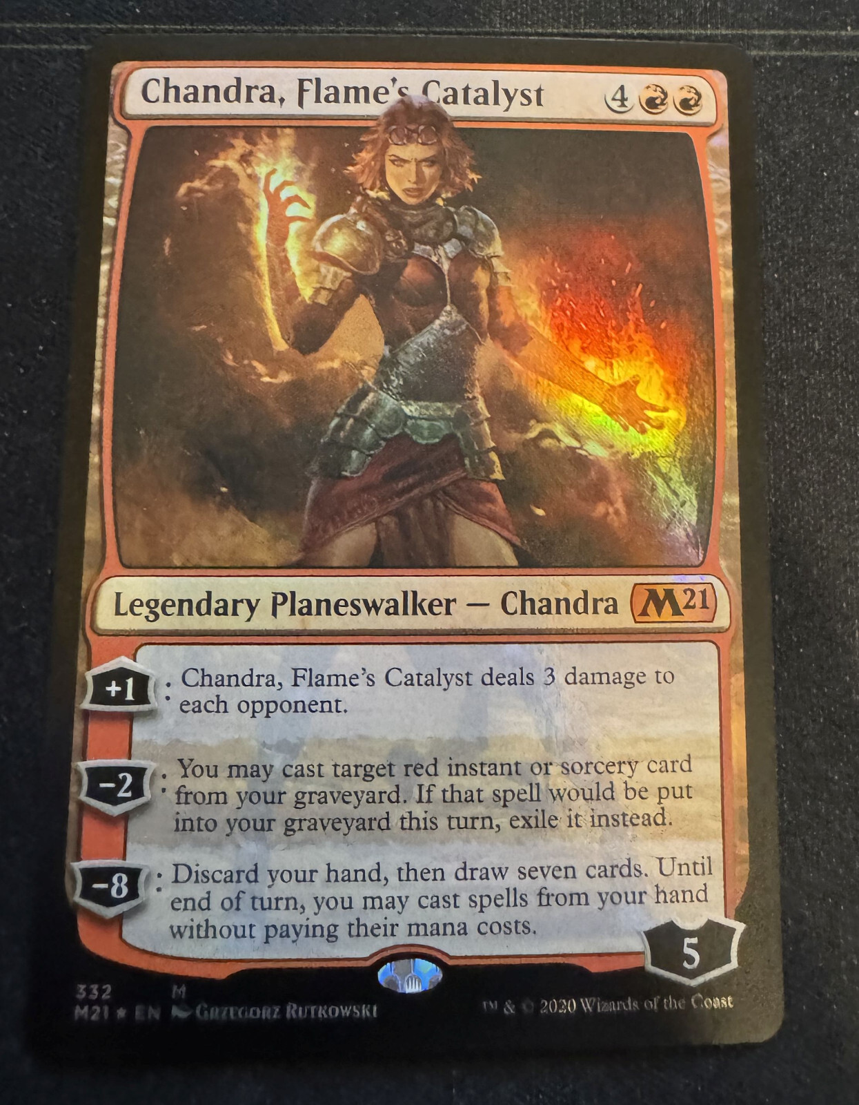 Chandra, Flame's Catalyst *FOIL* M21 Core Set Magic the Gathering MTG ...