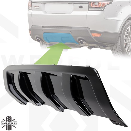Rear Bumper Diffuser for Range Rover Sport L494 2014-17 Tow Eye Cover ...