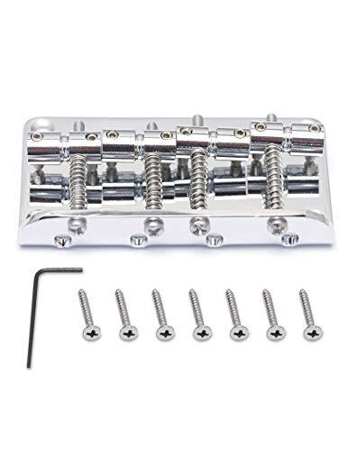 4 string Bass Bridge Hard Tail Fixed Top Load Bridge Compatible with ...