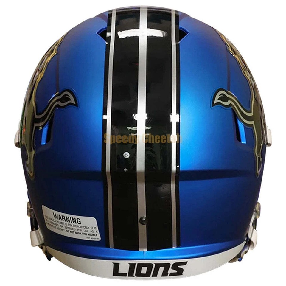 Detroit Lions Blue Alternate 2 Speed Replica Full Size Football Helmet ...