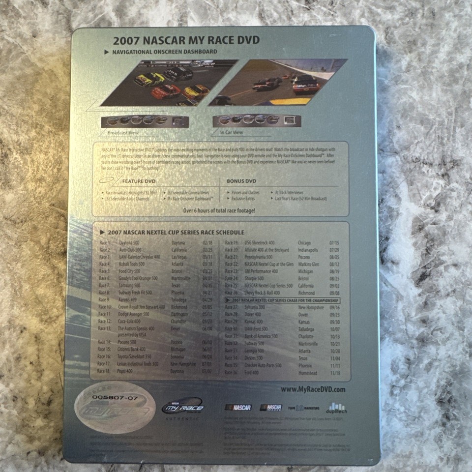 DVD NASCAR My Race Interactive 2007 Metal Case Collectors Edition | eBay