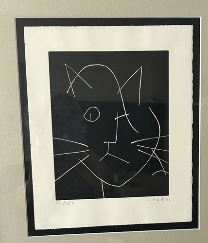 Great framed cat print by Kyohei Inukai Mr. C, 1984 | eBay