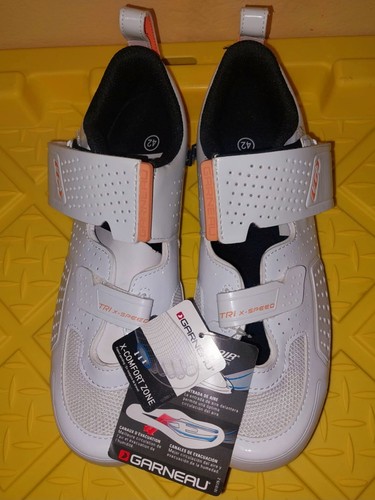 LOUIS GARNEAU TRI X-SPEED IV WOMENS SZ 11 WHITE ORANGE BIKE CYCLING ...