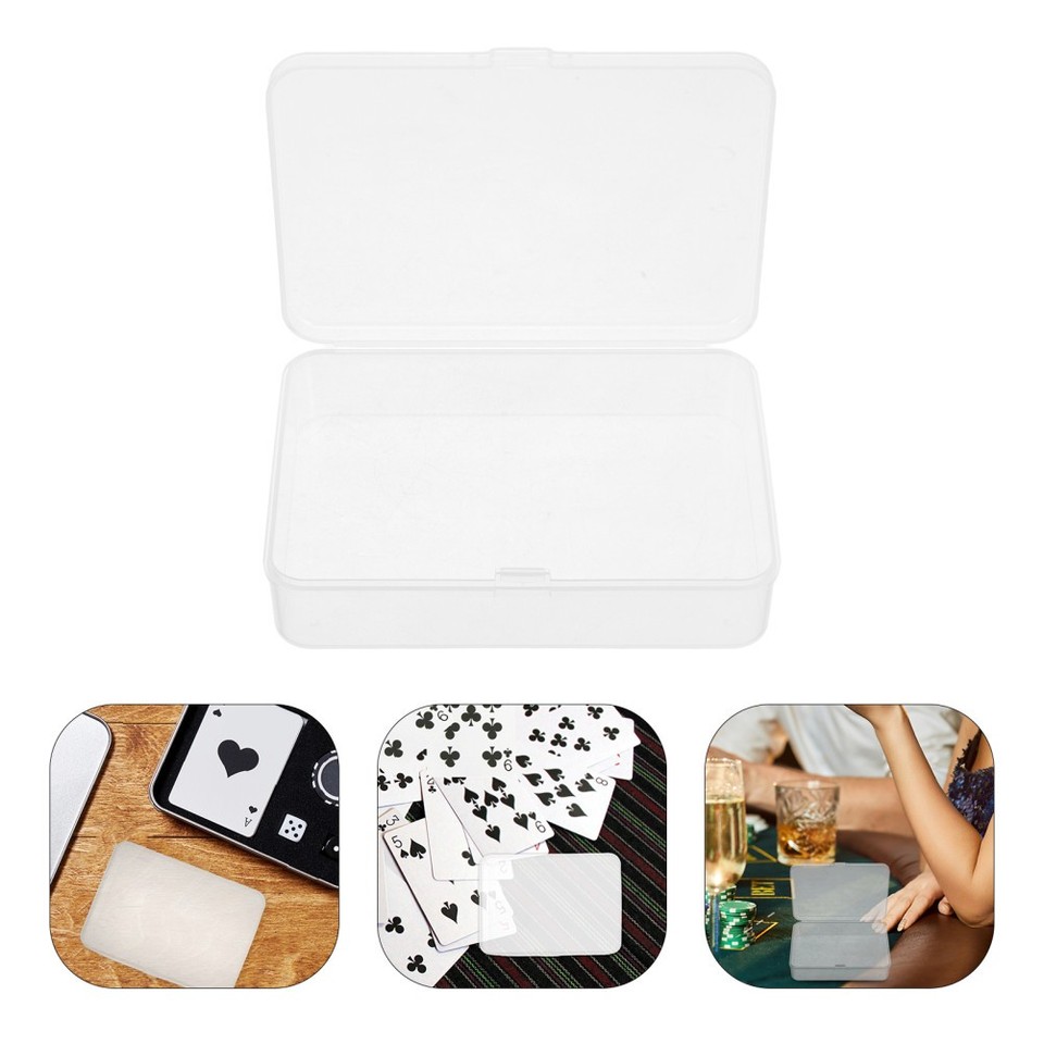 10 Pcs Baseball Card Small Plastic Box Clear Case Blank Playing ...