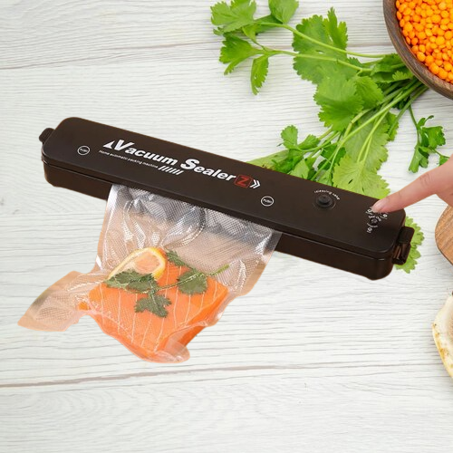 220V/110V Black Vacuum Sealer Packaging Machine with Free 10pcs Vacuum ...