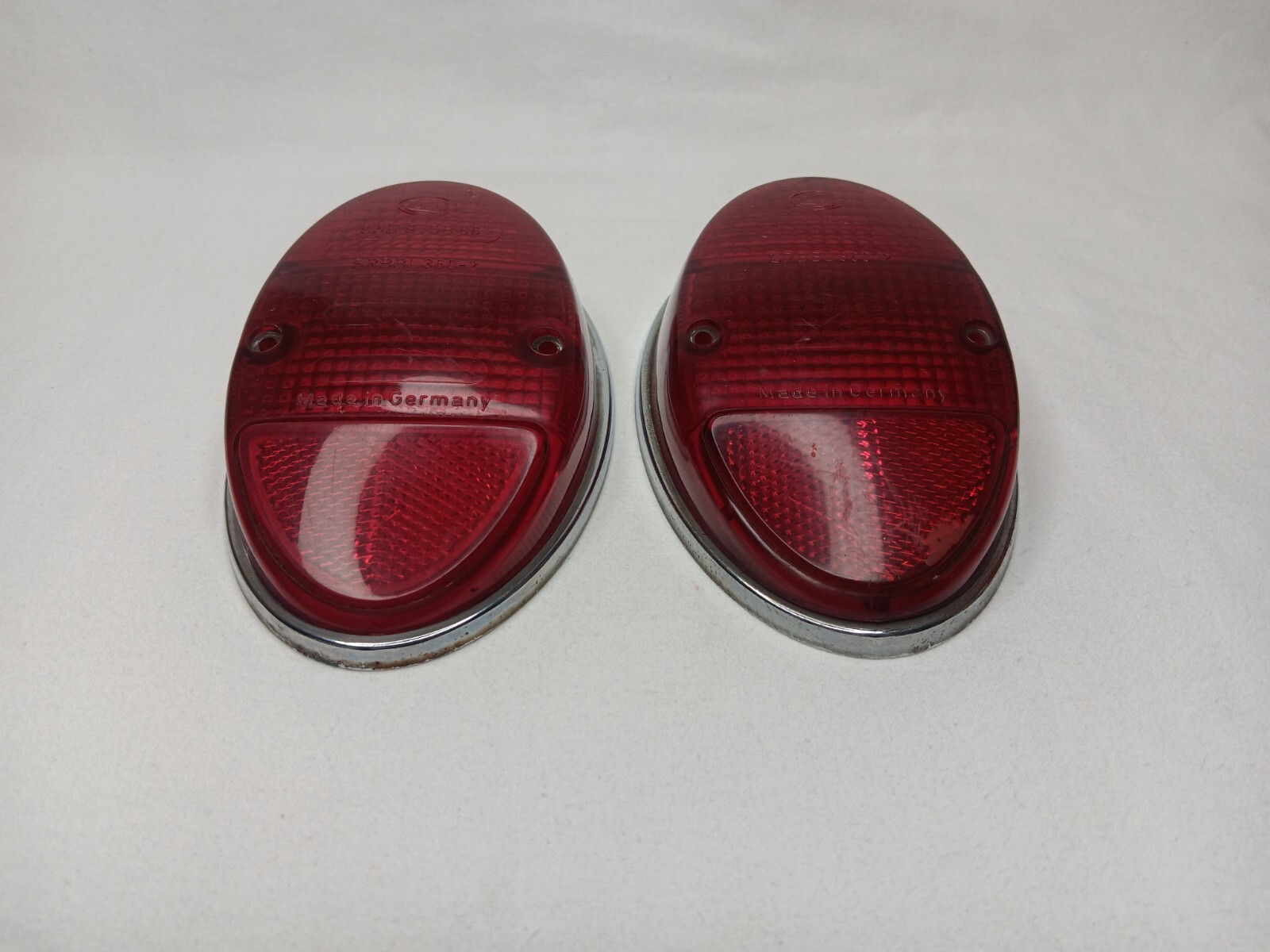 Volkswagen Beetle 62-67 Hella Tail Light Lenses Pair Of 2 With Chrome ...