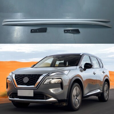 ABS Silver Roof Rail Rack Side Rail Bar Fits Nissan Rogue X-Trail T33 ...