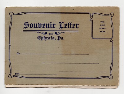 Souvenir Letter Photo Booklet Postcard from Ephrata PA Pennsylvania | eBay