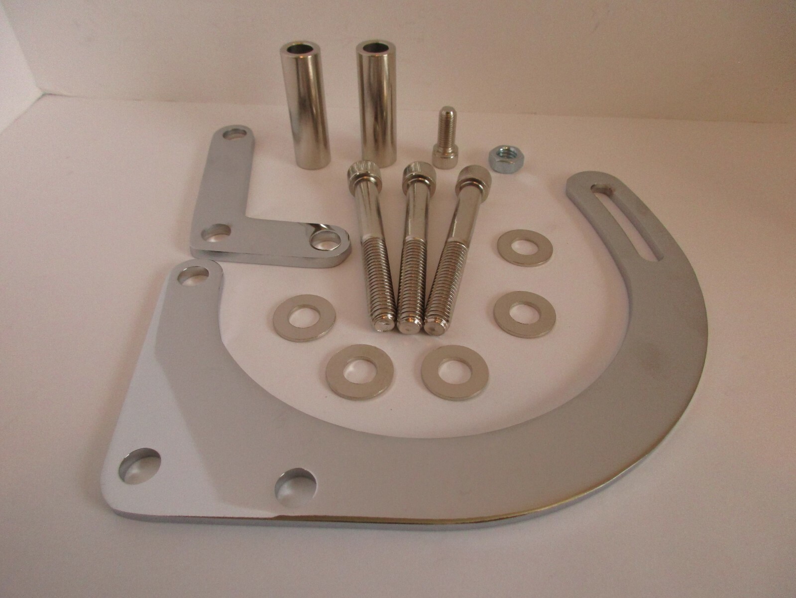 CHEVY LOW MOUNT ALTERNATOR BRACKET SET WITH SWP sbc 283 327 350 383 ...