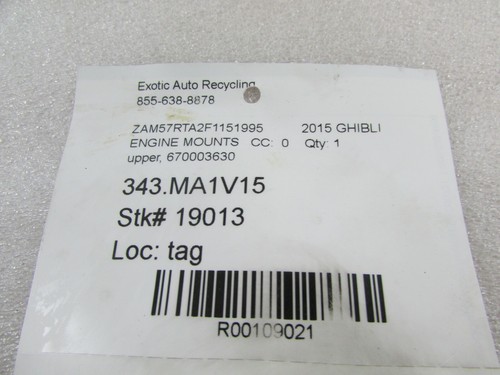 Maserati Ghibli, Upper Engine Mount, Used, P/N 670003630 | eBay