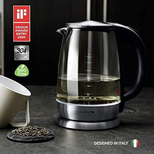 Vianté Glass Electric Tea Kettle. Fast Water Boiler. BPA-FREE Stainless ...