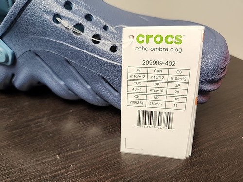 Crocs Men's Echo Ombre Clog 209909-402 Adjustable Blue Size 10 NEW WITH ...