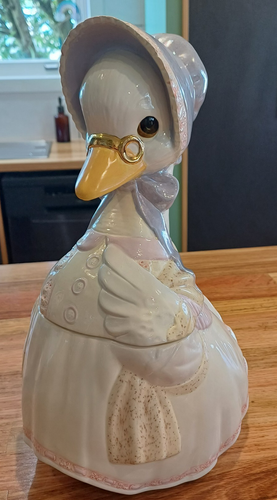 Mother Goose Ceramic Cookie Jar 35cm Lavender, Pink and White | eBay ...