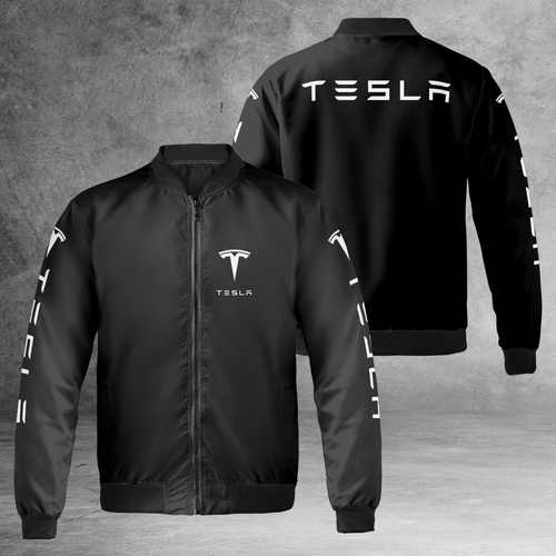 Tesla Car Logo Printed Windproof Unisex Bomber Jacket-2 | eBay Australia
