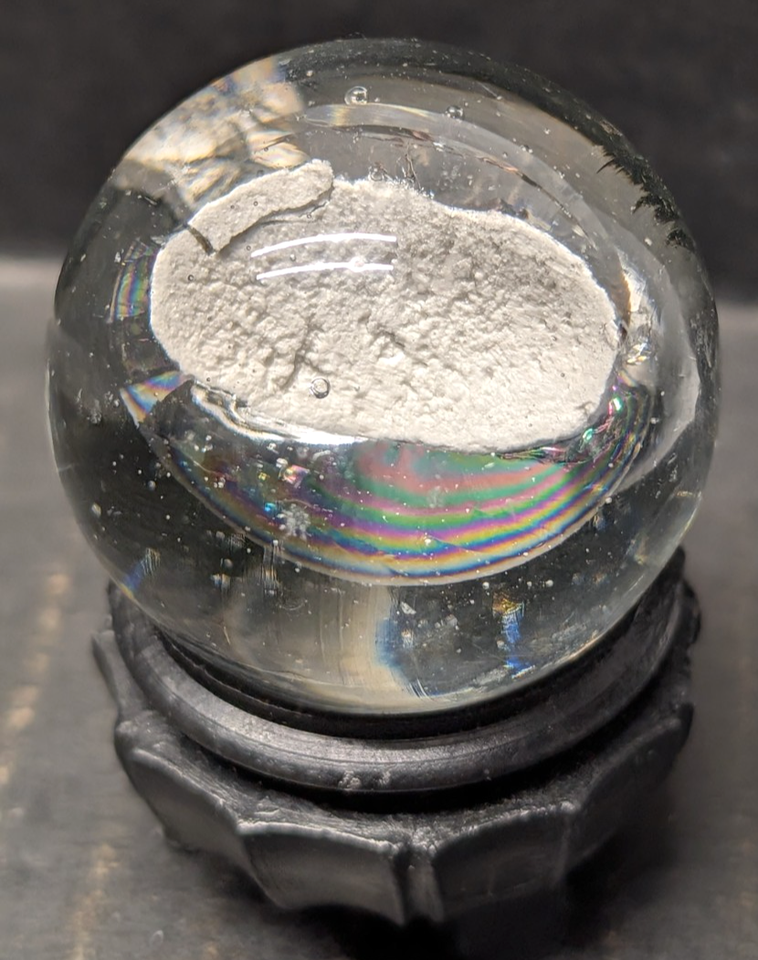 Antique Handmade German Sulphide Marble Laying Silver Cow 1.50” 38.4mm ...