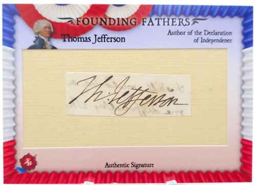 Thomas Jefferson Auto 2/3 2025 Founding Fathers Historic Autograph ...