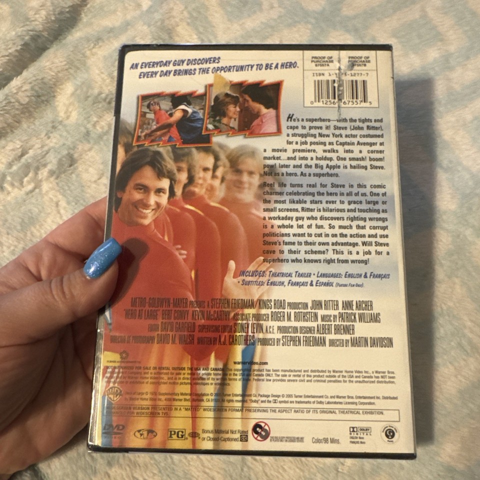 Hero at Large (DVD, 2005) John Ritter, Anne Archer - UPC IS CUT!! - NEW ...