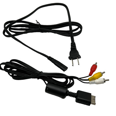 Sony Playstation 1 2 3 PS1 PS2 PS3 Av Cables + Power Cord Tested | eBay