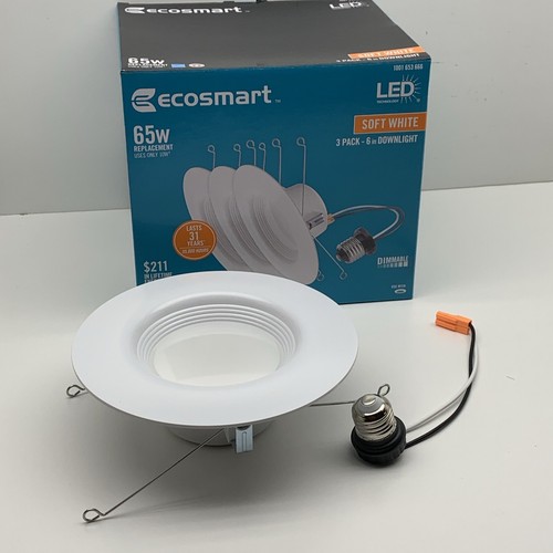 Eco-Smart DL-N34A11FR1-27 Integrated LED Light, White - 3 Pack for sale ...