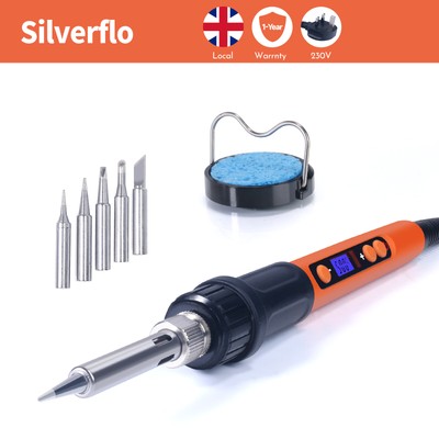 100W Soldering Iron Kit Digital LCD Welding Iron Tool Tips Temperature ...