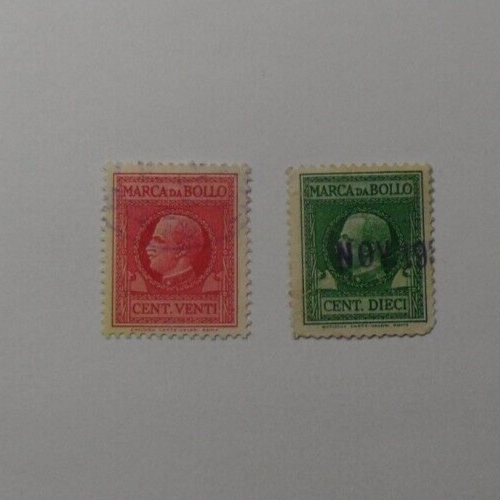 STAMPMART : ITALY MARCA DA BOLLO CENT. VENTI FISCAL TAX REVENUE 2 USED ...