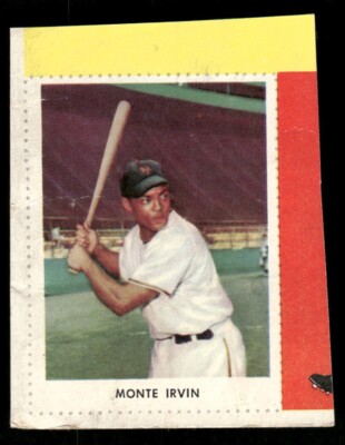 HAND CUT ALBUM COVER MONTE IRVIN HOF 1955 GOLDEN STAMPS GIANTS FAIR ...