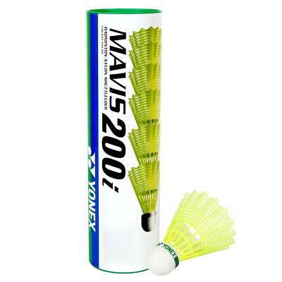 Yonex Mavis 200i Nylon Shuttle Cock, Pack of 6 (Yellow) | eBay