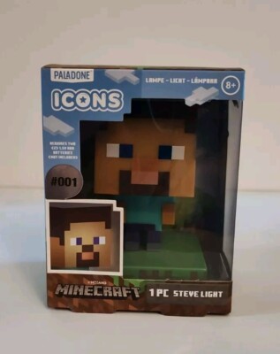 Minecraft STEVE Icon Light 3D Figure Character Lamp Nightlight Video ...