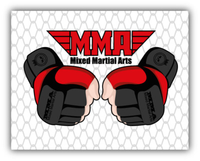 MMA Mixed Martial Arts Hands Car Bumper Sticker Decal | eBay